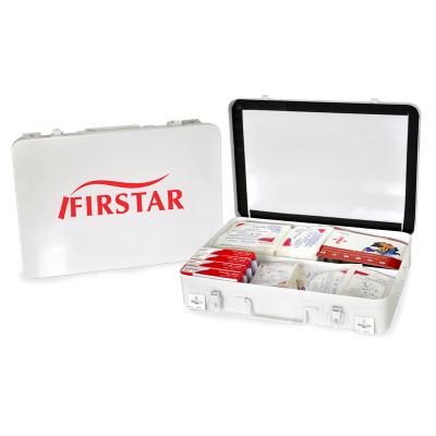 China 15 Person Workplace First Aid Kit Metal Case Box Hung To The Wall 35.5x24x6.5cm for sale