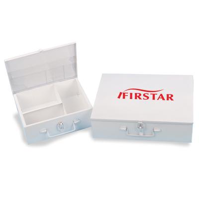 China White 25 Person First Aid Kit Metal Boxes Large Cabinet Empty Wall Mounted for sale