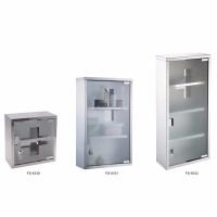China Stainless Steel First Aid Kit Boxes For Home Office Workplace Glass Medicine Cabinet for sale