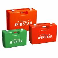 China Red Green ABS First Aid Kit With Wall Bracket And Screws Medium Carry Case for sale