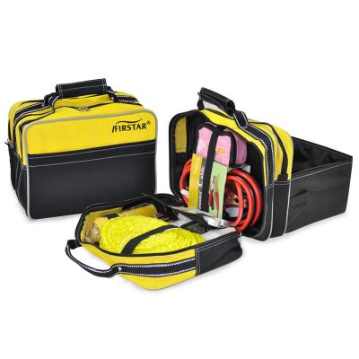 China Survival Vehicle First Aid Kit With Eye Wash Roadside Off Road Medical Kit 30.5x17x22.5cm for sale