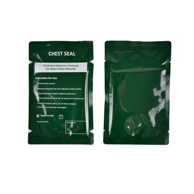 China Vented Non Vented Chest Seal Occlusive Chest Wound Dressing IFAK Emergency for sale