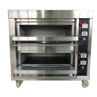 China 160kg Gas Bakery Oven 2 Deck 4 Tray Stainless Steel Bread Baking Machine 400°C for sale