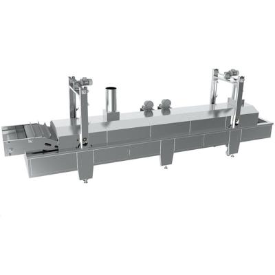 China Full Automatic Continuous Deep Fryer 200L Double Frying Machine 48kW for sale