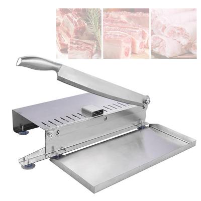 China Manual Frozen Meat Slicer 21cm 27cm Blade Ejiao Rhizome Cutting Machine for sale