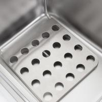 China Double Cylinder Electric Table Top Stainless Steel Tempura Fryer 220V 2.5+2.5kW 6L+6L for sale