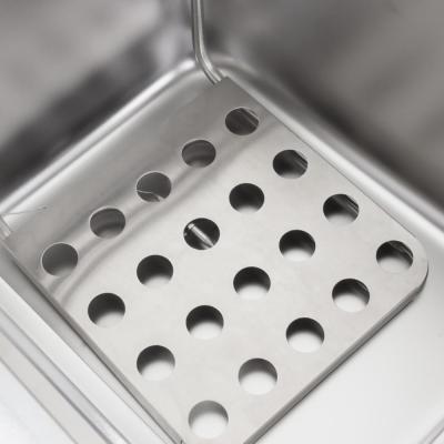 China Double Cylinder Electric Table Top Stainless Steel Tempura Fryer 220V 2.5+2.5kW 6L+6L for sale