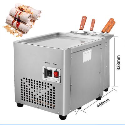China RuiKong RTO-1 Double Pan Fried Ice Cream Roll Machine 220V 50Hz Stainless Steel for sale