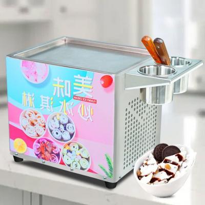 China Rolling Fried Ice Cream Machine/Food cart Ice Cream Roll Fryer Machine for sale