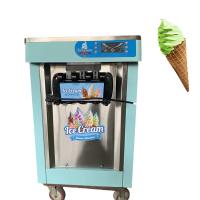 China Automatic Three Flavor Soft Commercial Ice Cream Machine Red Color for sale
