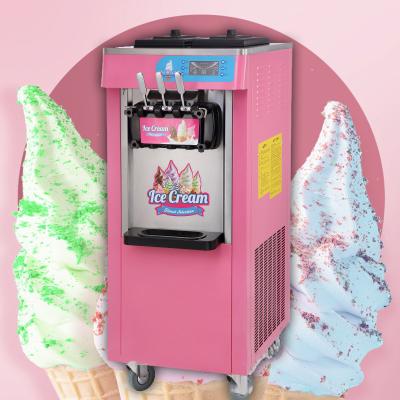 China RuiKong BJLJ-2 Three Flavors Soft Ice Cream Machine 220V 98KG Stainless Steel for sale