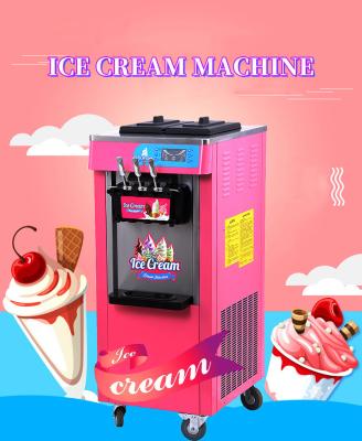 China RuiKong 3-Flavor Soft Serve Ice Cream Machine 220V 1.9kW Commercial for sale