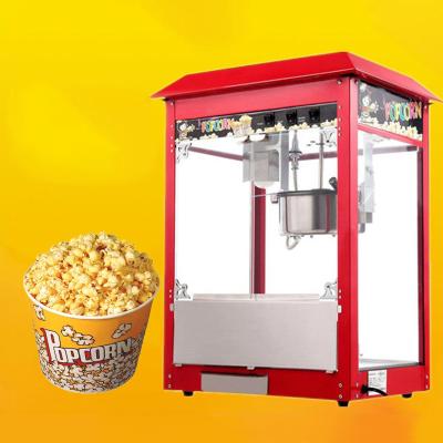 China Industrial Popcorn Machine 1300W Automatic Temperature Control Stainless Steel Commercial Snack Food Machinery for sale