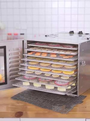 China Industrial Fruit Drying Machine 55L Stainless Steel Food Dehydrator 1000W 10 Trays for sale