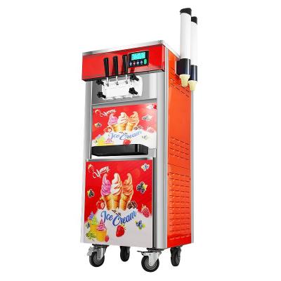 China Commercial Soft Ice Cream Machine 1800W 22-25L Capacity Stainless Steel for sale