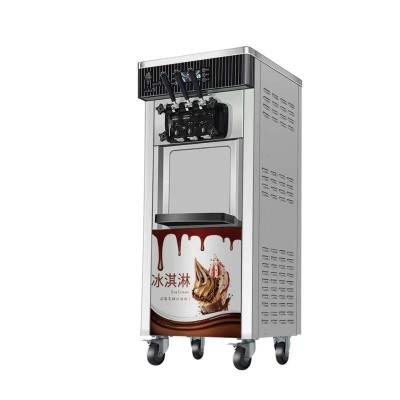 China Giborch 3 Flavor Soft Serve Ice Cream Machine 2200W Double Compressor Floor Model 110V/220V for sale