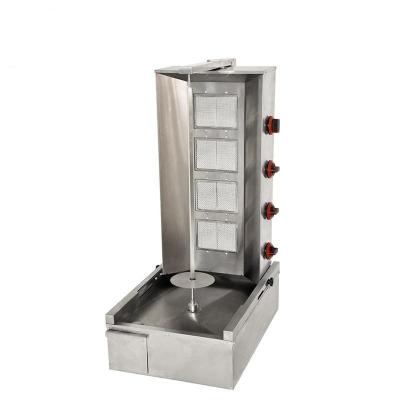 China Far-infrared 1.2M Shawarma Grill Chicken Kebab Maker Gas LPG Desktop Commercial Automatic Doner Kebab Cutting Machine 12Kw 220V for sale
