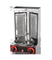 China Gas 2 Burner Commercial Shawarma Kebab Machine Stainless Steel 295x300x480mm for sale