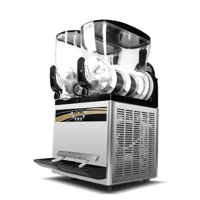 China Commercial Stainless Steel Double Tank Slush Machine 1000W Ice Crusher for sale