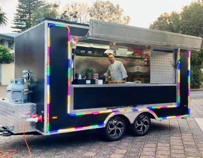China Towable Mobile Food Trailer Fully Equipped Food Vending Truck 13ft 16ft for sale