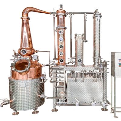 China 200L Copper Spirit Distillery Equipment for Whiskey Gin Moonshine Beverage Production for sale