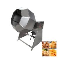 China Snack Coated Peanut Drum Type Seasoning Machine 1500mm for Chips and Nuts for sale