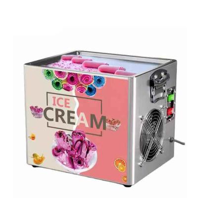 China Mini Fried Ice Cream Machine 330W Tabletop Rolled Ice Cream Maker for Small Business for sale