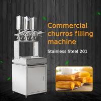 China Full Stainless Steel Commercial Churro Extruder Machine with Fryer 5Lx3 100kg for sale