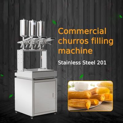 China Full Stainless Steel Commercial Churro Extruder Machine with Fryer 5Lx3 100kg for sale
