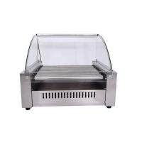 China Electric Stainless Steel 9 Roller Hot Dog Sausage Grill Machine 1350W 390mm for sale
