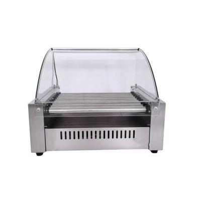 China Electric Stainless Steel 9 Roller Hot Dog Sausage Grill Machine 1350W 390mm for sale