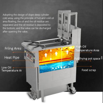 China Electric Commercial Double Tank Chicken Fryer 14kW 380V Fast Food Pressure Frying Machine for sale