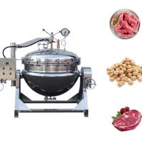 China PLC Automatic Food Cooking Machine 50-600L Electric Steam Gas Heating for sale
