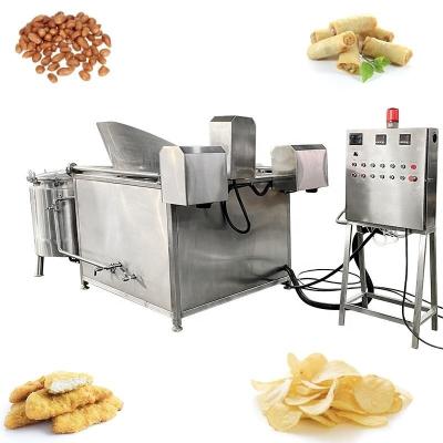 China Industrial Automatic Electric Gas Potato Chips French Fries Fryer with Oil Filter 1200mm for sale