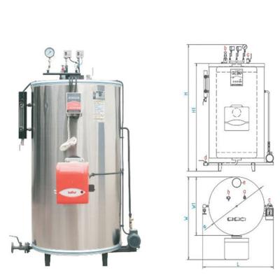 China LHS 0.2 Ton 200 Kg/h Low Pressure Gas Oil Steam Boiler High Efficiency for sale