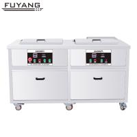 China 2 Tanks Ultrasonic Cleaner Equipment 700W Cylinder Head Ultrasonic Cleaner for sale