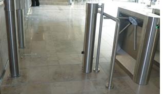 China Cylinder swing flap barrier for airport Visa access control for sale