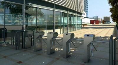 China outdoor safty security people flow access cotnrol turnstile barrier gates with RFID reader for sale