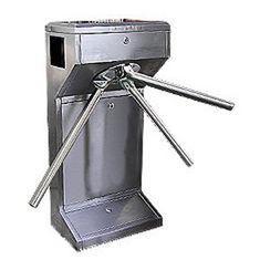 China TCP / IP Waist High Semi Automatic electronic tripod turnstile gate for entry access contr for sale