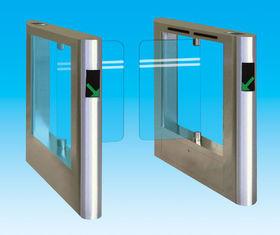 China 304 / 316 stainless steel security subway automatic swing tempered glass barriers system for sale