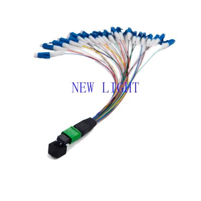 China Low Insertion Loss MPO Fiber Optic Cable with 0.9mm Diameter and 12 Colors for High-Speed Networks for sale