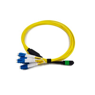 China Low Insertion Loss PVC 3.0mm MTP MPO Fiber Patch Cable with 12 Colors for High-Density Data Centers for sale