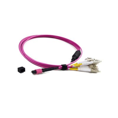 China Low Insertion Loss 3.0mm MPO Trunk Cable Polarity A Male To Male for High Density Networks for sale