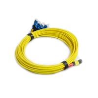 China Highly Integrated 0.9mm MPO to LC Breakout Cable with Low Insertion Loss Fan Out Fiber Optic Cable for sale