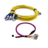 China 3.0mm G657A1 MPO MTP Fiber Optic Patch Cord with ≤0.35dB Low Insertion Loss and APC≥65dB for Data Center for sale