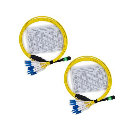 China Low Insertion Loss 3.0mm Diameter 12 Fiber MTP to LC Pre-Terminated Cable with Loose Tube for sale