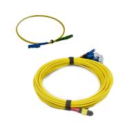 China Low Insertion Loss ≤0.35dB MPO to LC Fiber Breakout Cable 3.0mm Diameter Compatible with Huawei QSFP for sale