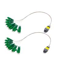 China Low Insertion Loss ≤0.35dB 3.0mm 50/125 Multimode MPO Fiber Optic Patch Cord MPO-8LC Patch Cord for sale