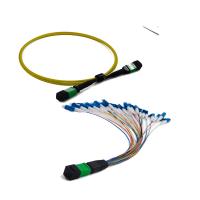 China Singlemode 12 Fiber Optic MPO MTP Patch Cord with 3.0mm Ruggedised Design and 8/12 Cable Color for High-Density Data Centers for sale