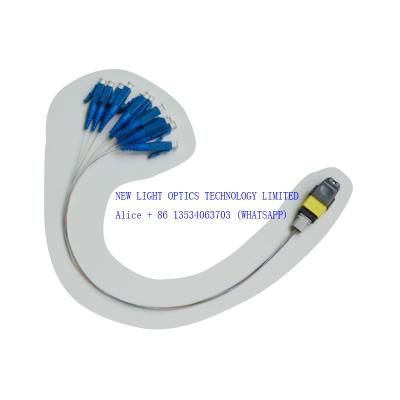 China 8 Core OM3 Multimode MPO MTP Cable with Female Polarity B for High-Speed Data Transmission for sale